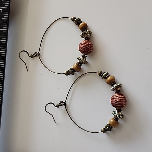 Boho Gypsy Sisters | Jewelry | Boho Beaded Hoops Bronze | Poshmark